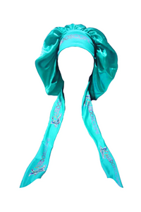 Teal Kaleidoscope Satin Bonnet – iluvcolors.com